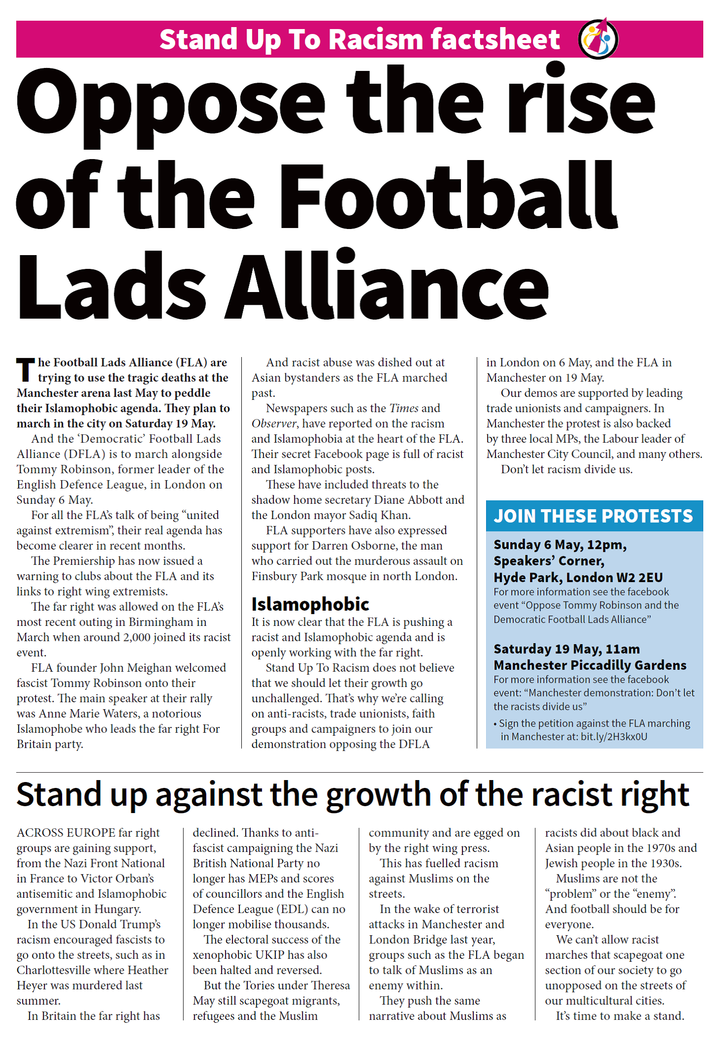 SUTR FLA factsheet - Stand Up to Racism