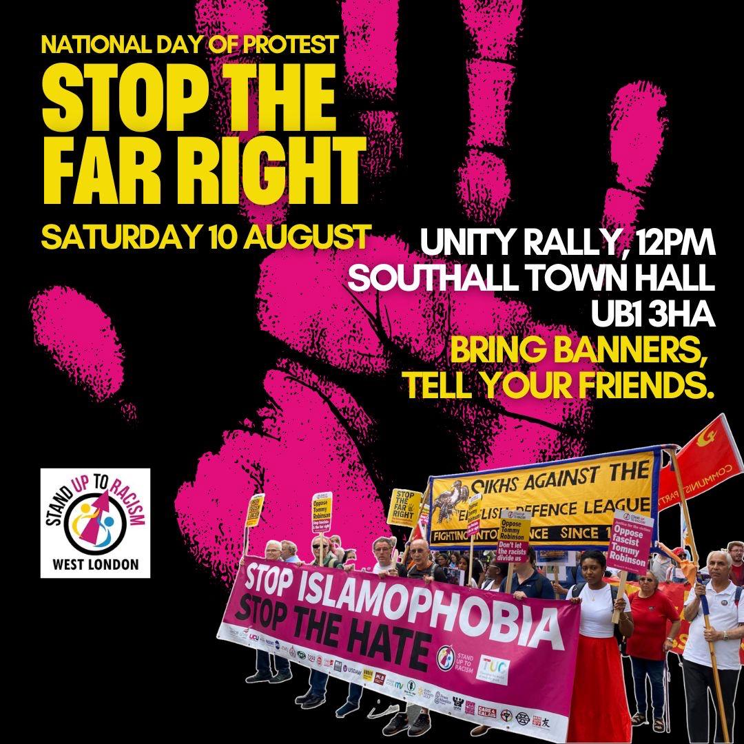National Day of Protest – Saturday 10th August 2024 - Stand Up to Racism