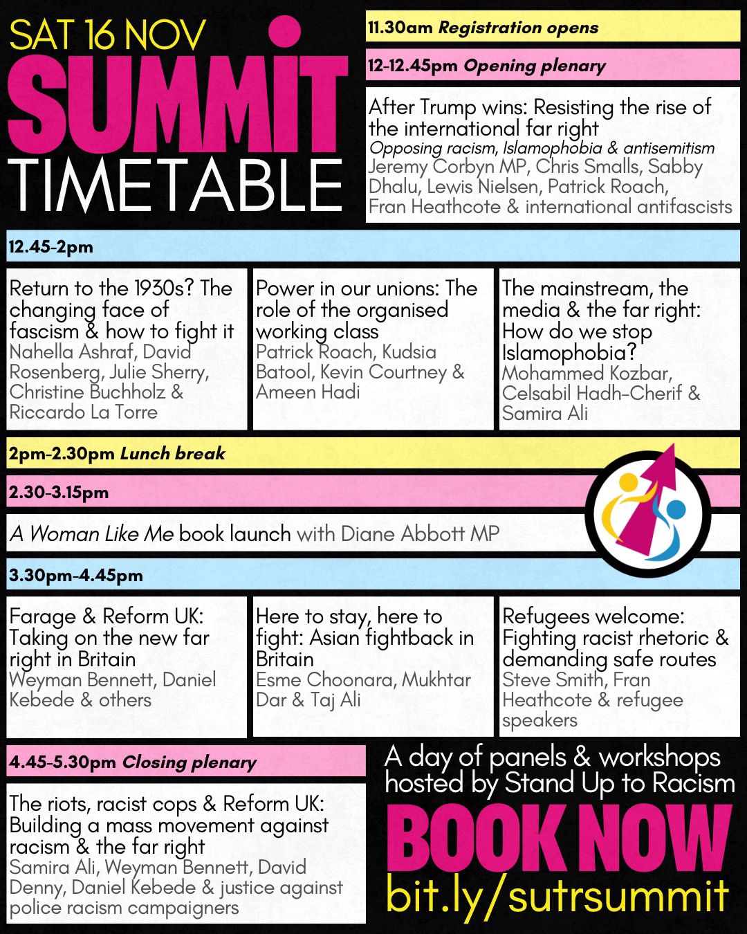 sutr summit timetable - Stand Up to Racism